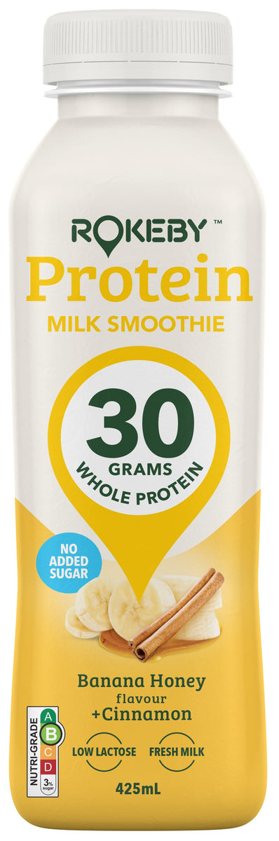 Rokeby Protein Smoothie Banana Honey + Cinnamon 425ML